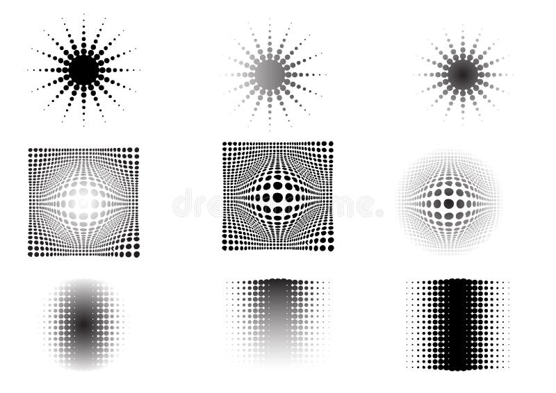 9 Circular Fades 6 stock vector. Illustration of gradient - 8692273