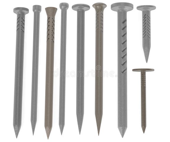 9 clout nails stock illustration. Illustration of work - 23871632