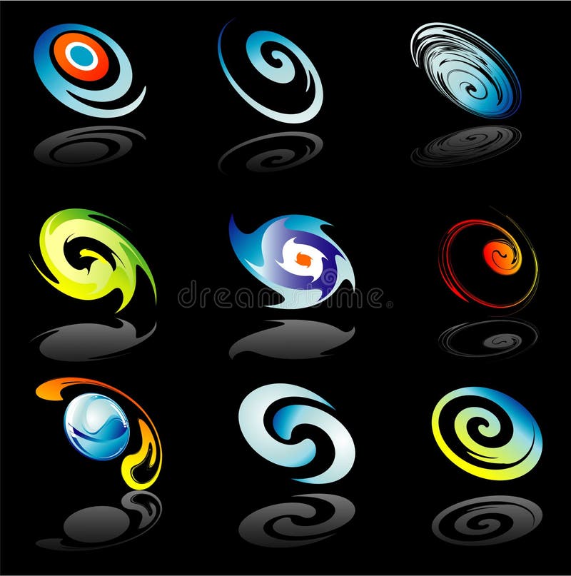 Nine Corporate Logo Design Elements Stock Vector - Illustration of ...