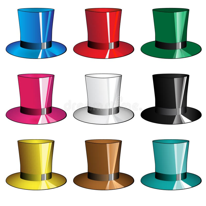 9 hats stock illustration. Illustration of circus, secret - 21191186