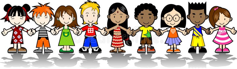 Kinder um die Welt vektor abbildung. Illustration von kunst - 10287661