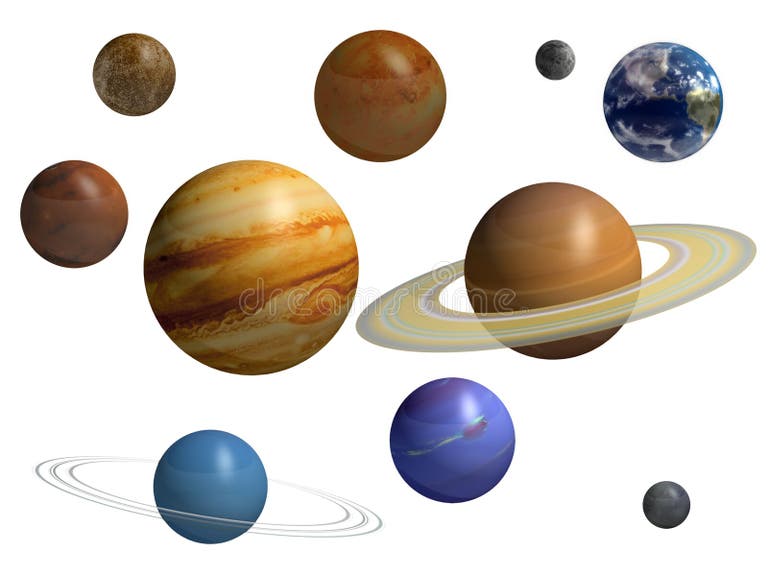 9 Planets stock illustration. Illustration of heavenly - 5543624