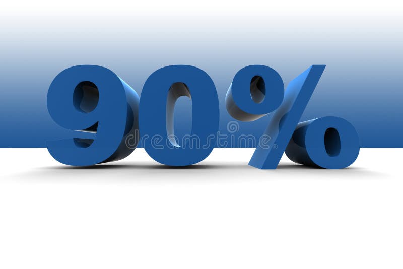 90 Percent stock illustration. Illustration of numbers - 2466121