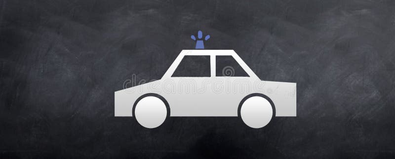911 - Police Car Crusing stock illustration. Illustration of arrest ...