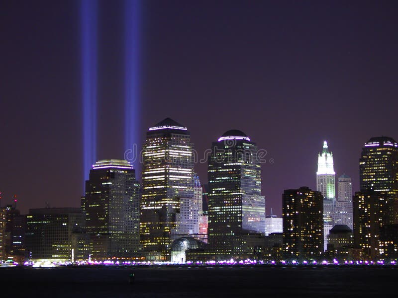 911 Tribute in Lights editorial photo. Image of glow, city - 5700901