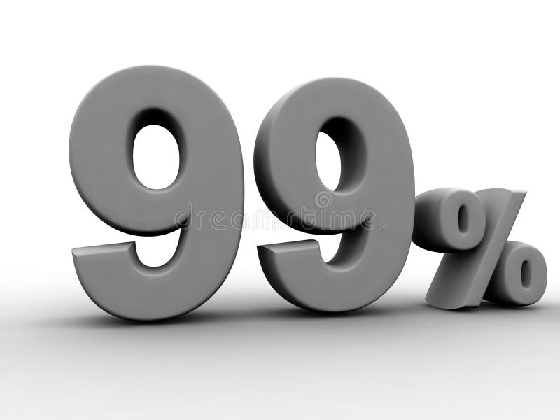 99 Prozent stock abbildung. Illustration von rabatt, prozentsatz - 2466155