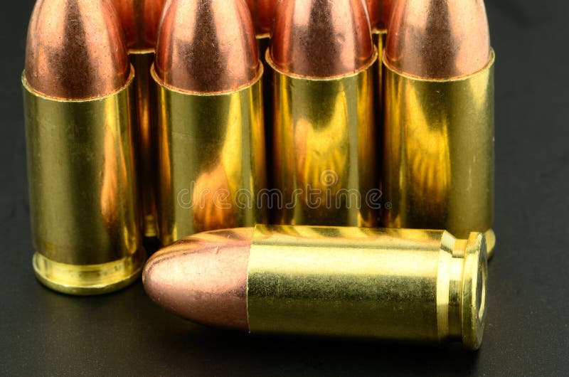 9mm Pistol stock photo. Image of load, jacket, lead, defense - 23845878