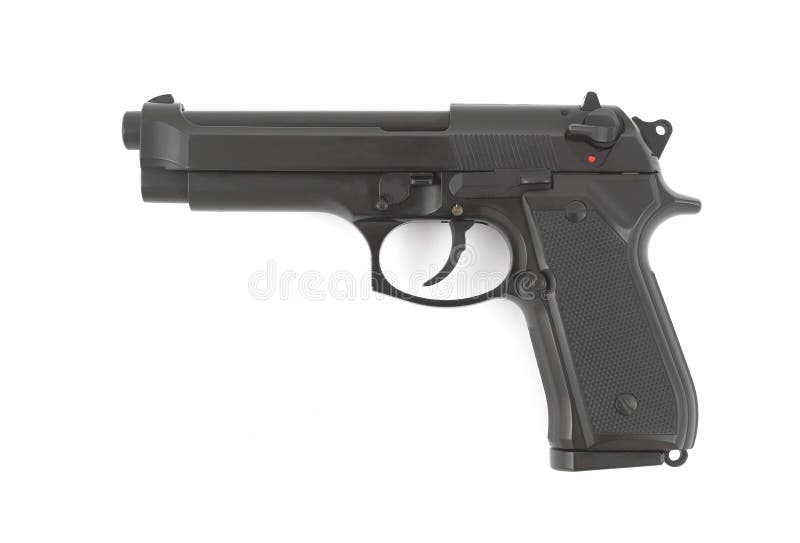 Militair Pistool stock afbeelding. Image of inglis, zwart - 23729751