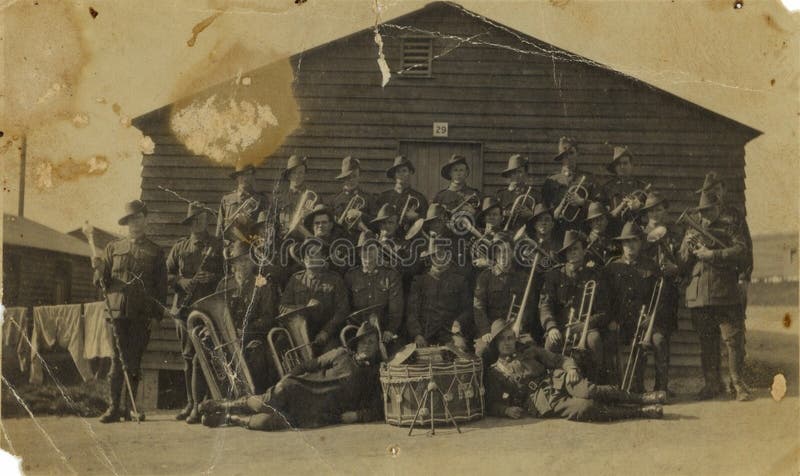 9th Battalion Army Band At Codford Camp, England 1919 Picture. Image ...