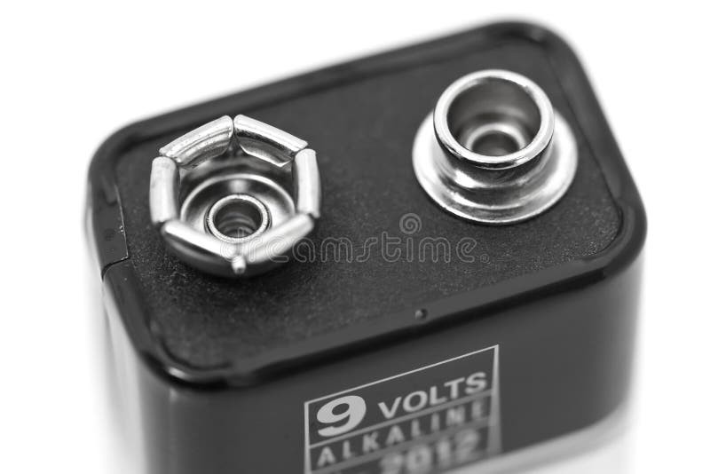 9V battery stock photo. Image of alkaline, buttons, connections - 13727228