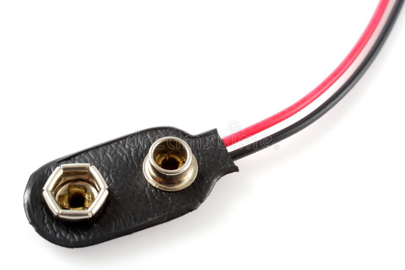 9v battery wire connector stock photo. Image of positive - 26808764