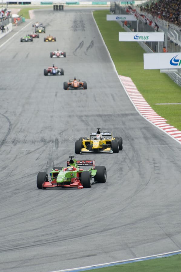 A1 Teams Racing at the Start of A1GP Race. Editorial Stock Image ...