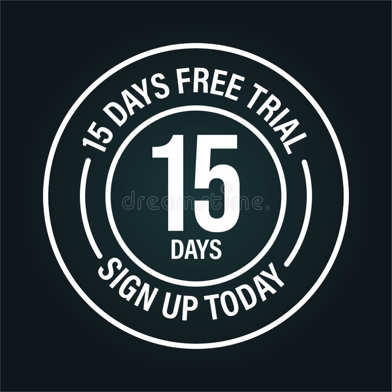 Days Free Trial Emblem. 7 14 30 60 90 Days Trial. Vector Stock ...
