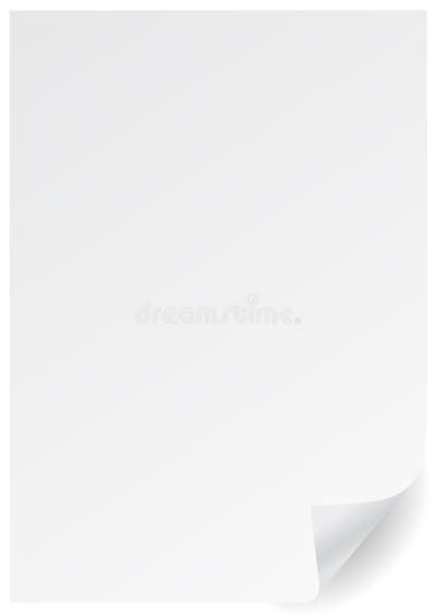 A4 White page with corner stock vector. Illustration of design - 10598115