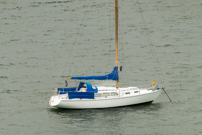 Aerial View of Boat Floating in Sea Editorial Image - Image of vessel ...