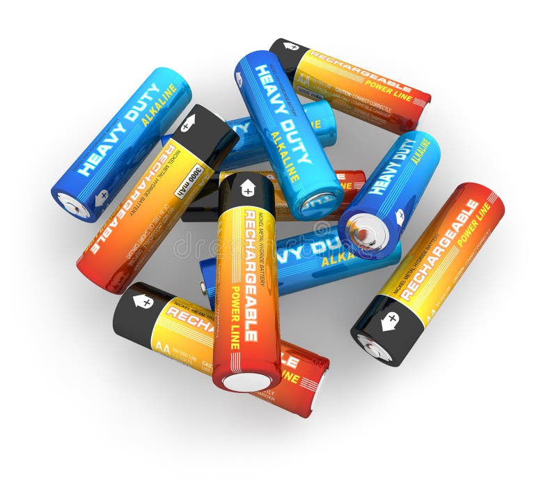 AA batteries stock illustration. Illustration of capacity - 10164000