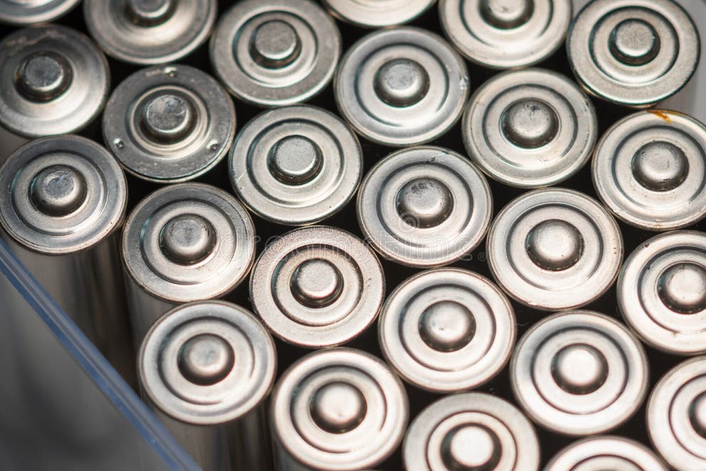 AA Batteries Background Closeup View Stock Photo - Image of electrical ...
