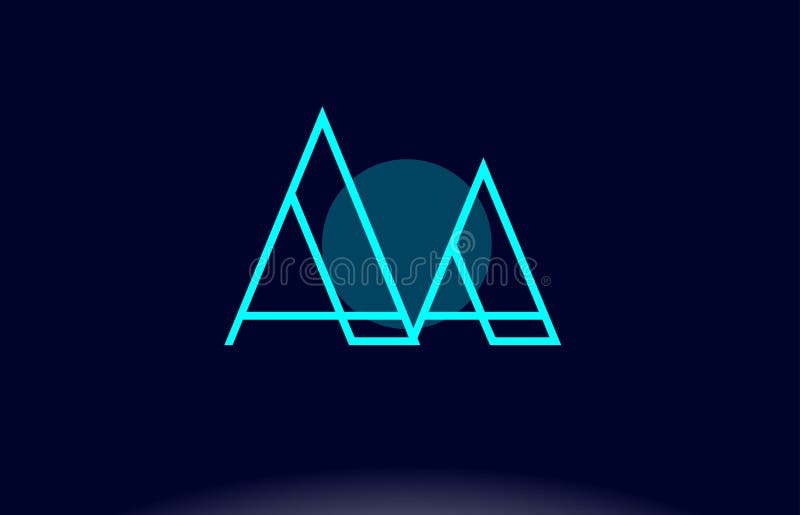 Aa a Blue Line Circle Alphabet Letter Logo Icon Template Vector Stock ...