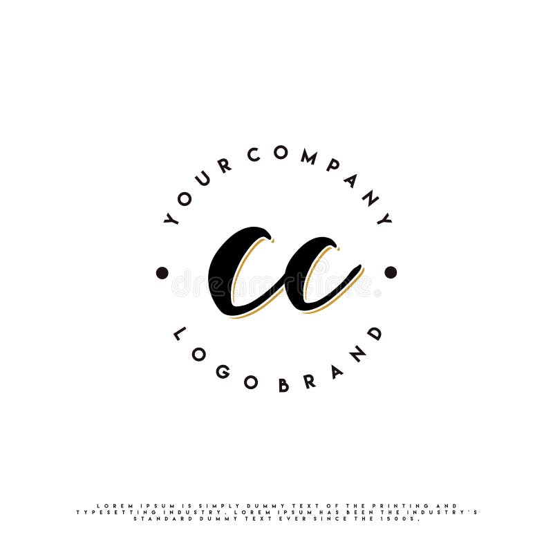 CC Initial Letter Handwriting And Signature Logo Concept Design Stock ...