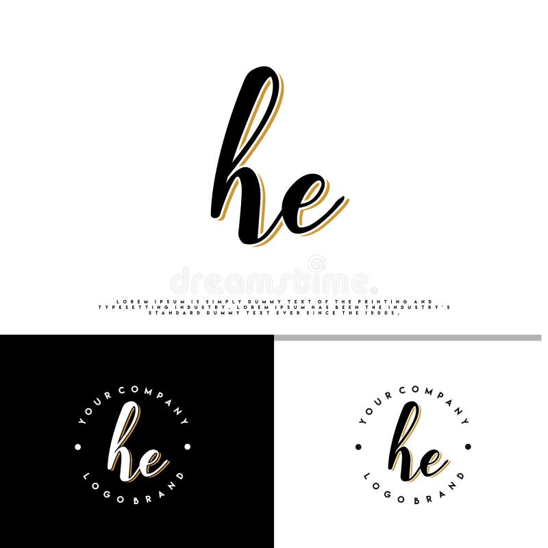 He Initial Signature Handwriting Template. Initial Letter Signature ...