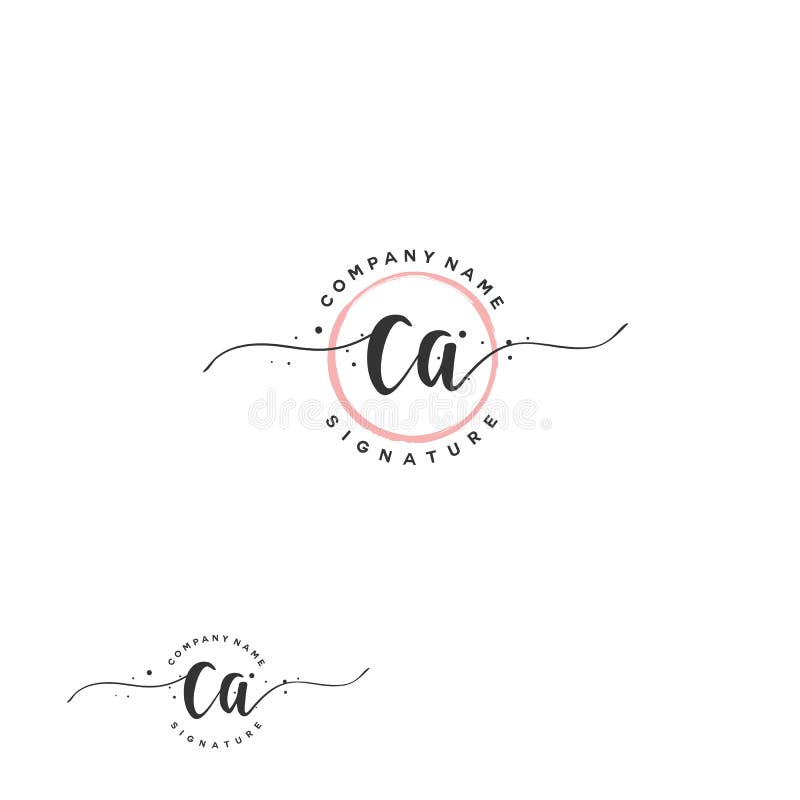 CA Initial Letter Handwriting and Signature Logo. a Concept Handwriting ...