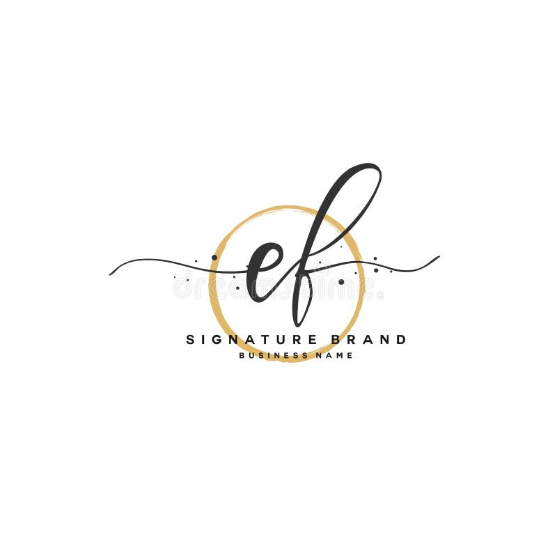 EF Initial Letter Handwriting and Signature Logo. a Concept Handwriting ...