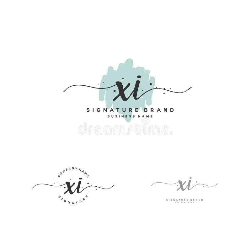 XI Initial Letter Handwriting and Signature Logo. a Concept Handwriting ...