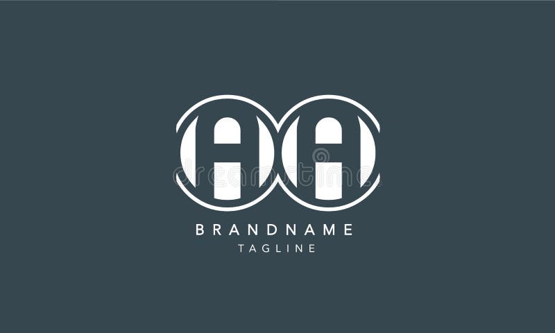 AA Initial Letters Circle Logo Stock Vector - Illustration of font ...