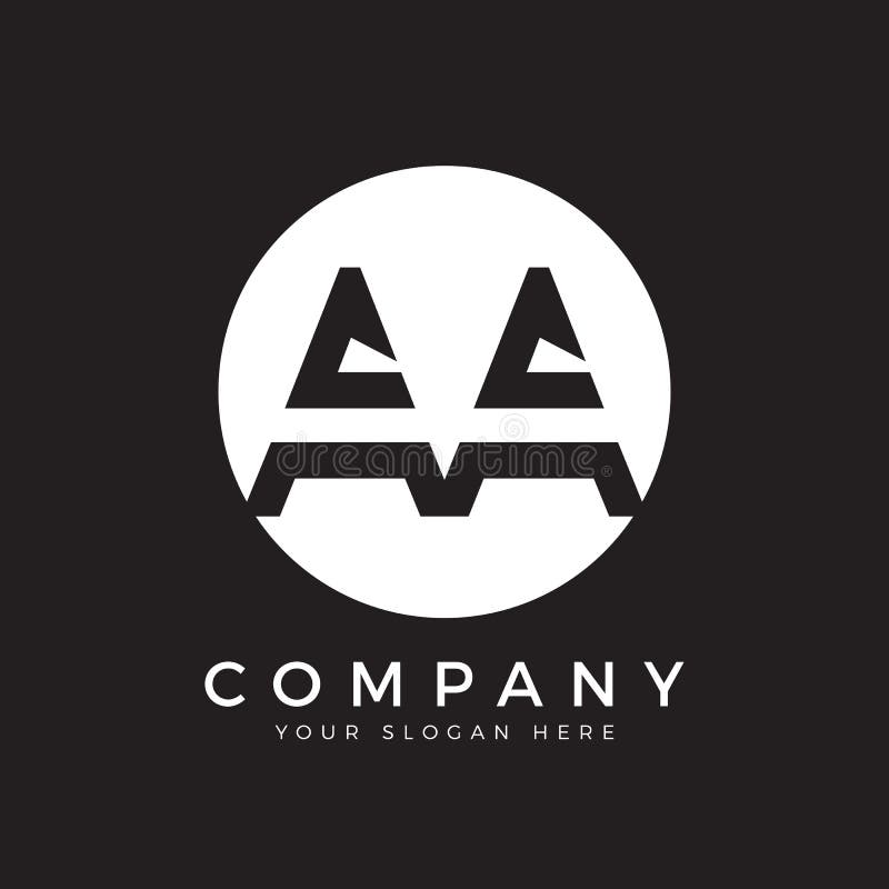 AA Logo Design Business Typography Vector Template. Creative Linked ...