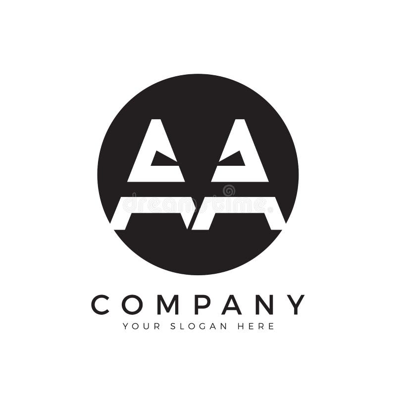 AA Logo Design Business Typography Vector Template. Creative Linked ...