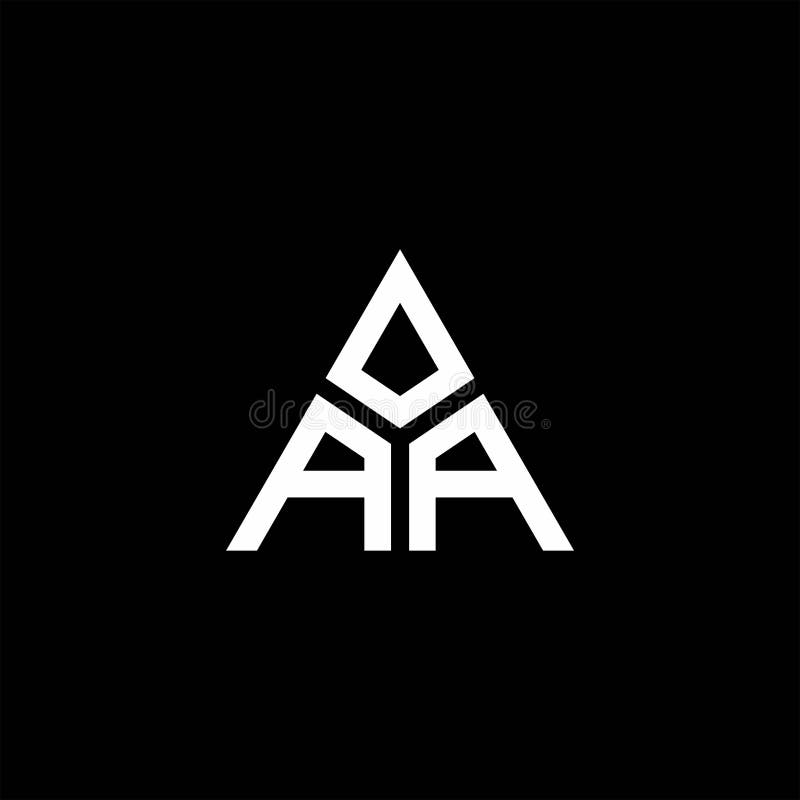 AA Monogram Logo with 3 Pieces Shape Isolated on Triangle Stock Vector ...