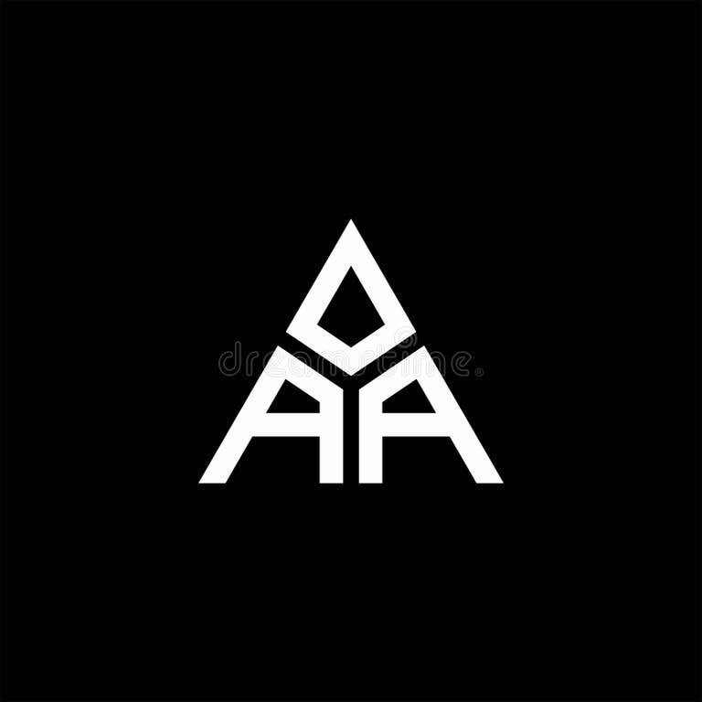 AA Monogram Logo with 3 Pieces Shape Isolated on Triangle Stock Vector ...