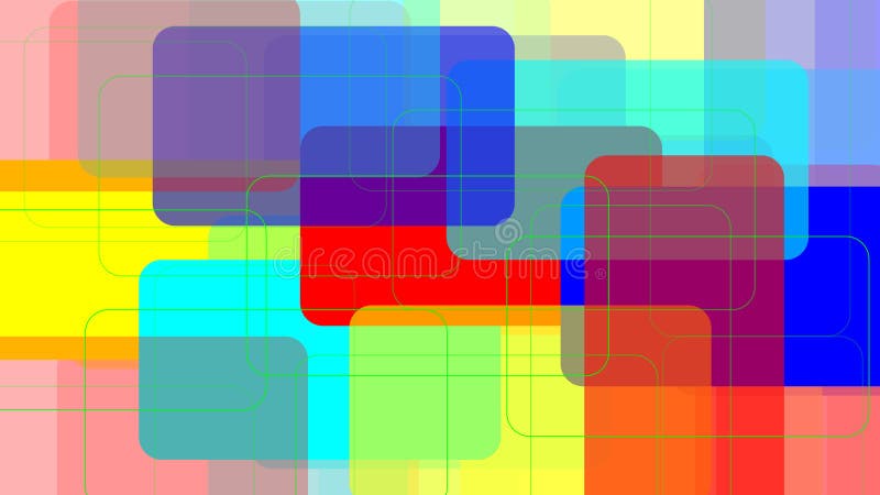 Colorful Rounded Rectangle in Gradient Blue Background Mixed Abstract ...