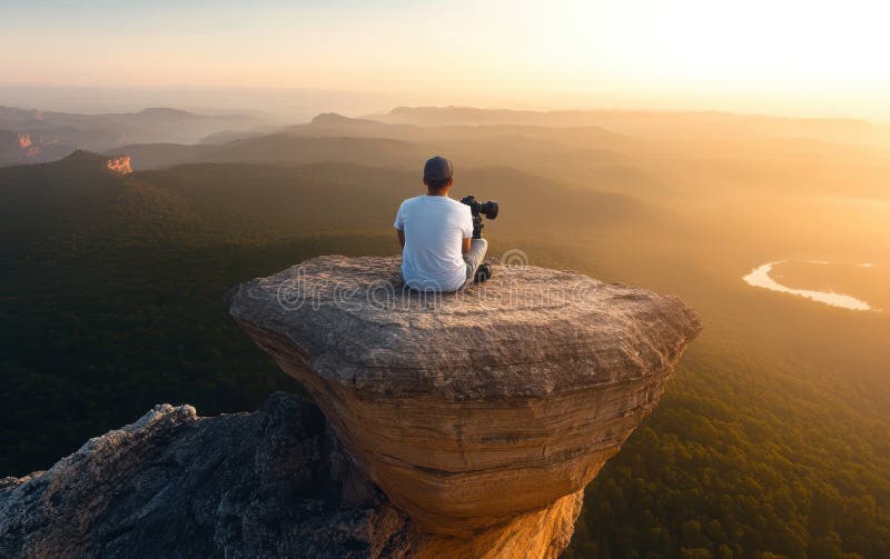 Aa Perched on a Rock, with a Camera Resting on Top, Capturing a Unique ...