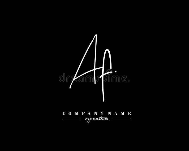 AF Signature Initial Logo Template Vector. Initial Signature Logo ...