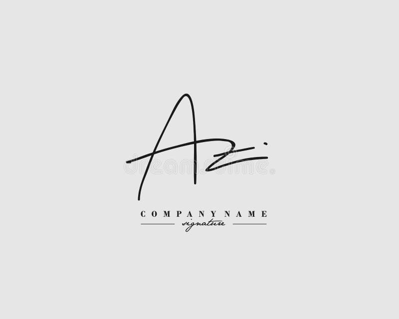 AZ Beauty Vector Initial Logo, Handwriting Logo of Initial Signature ...