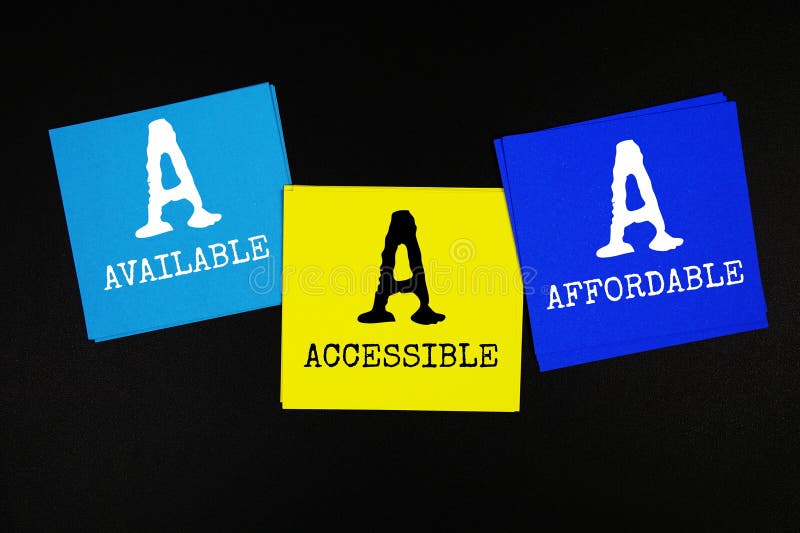 AAA - Available Accessible Affordable Acronym Text on Sticky Note on ...