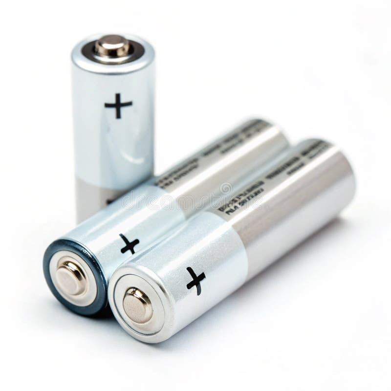 AAA Batteries Isolated on White Background Stock Illustration ...