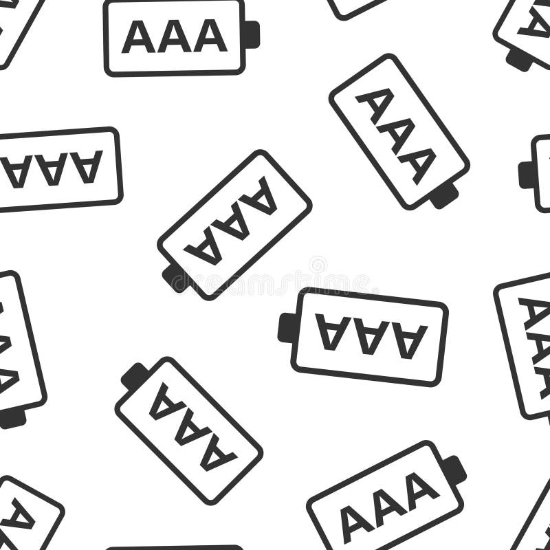 AAA Battery Icon In Flat Style. Power Level Vector Illustration On ...