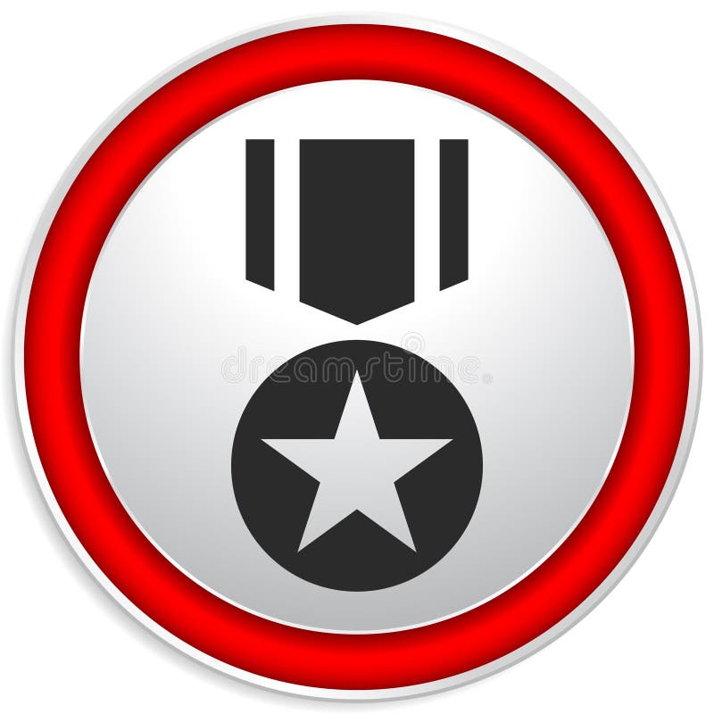 Icon with Medal, Badge Symbol. Award, Reward Concept Icon Stock Vector ...
