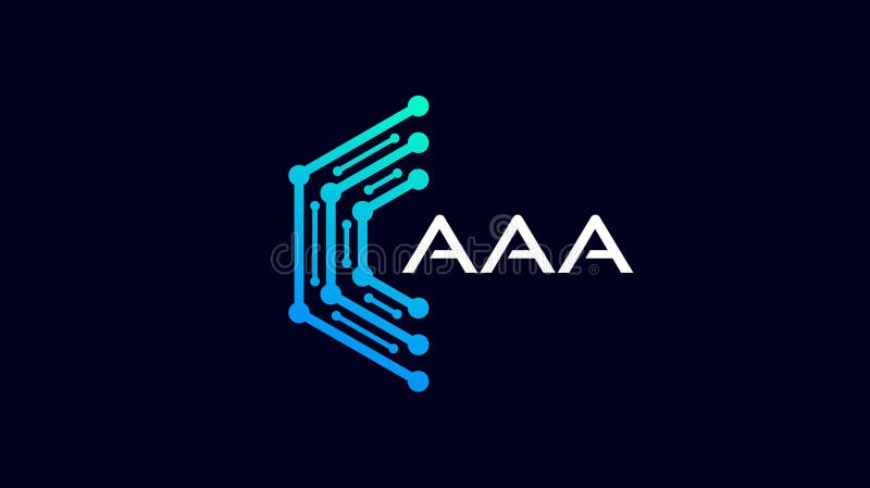 AAA Infinity Initial Letter Logo Icon Design Vector. Simple Letter. AAA ...