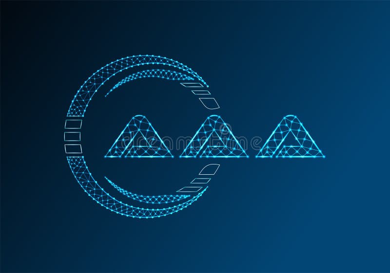 AAA Low Poly Letter Logo Vector Design. Stock Illustration ...