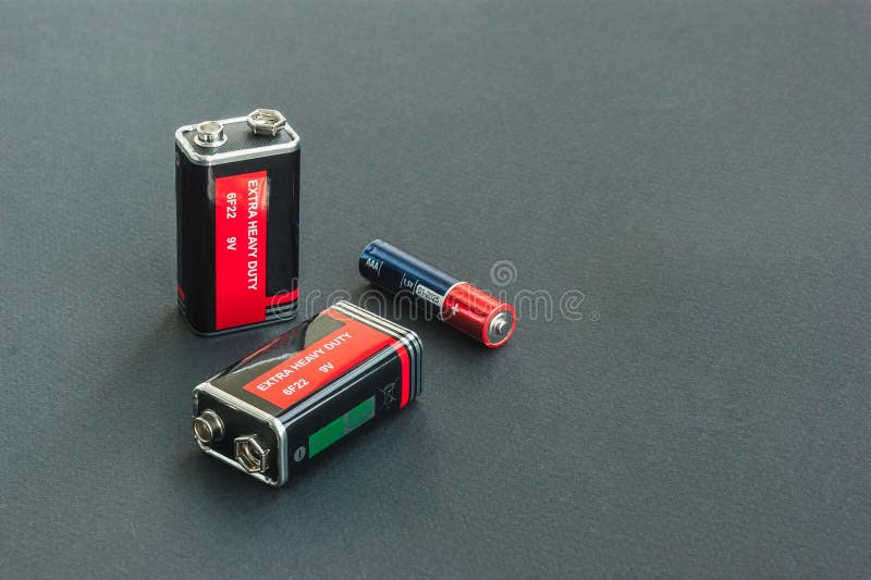 AAA PP3 battery stock image. Image of line, metal, plus - 129938891