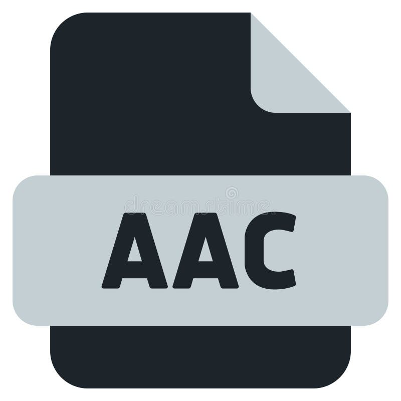 AAC File Extension Icon - Vector Icon - Vector Stock Vector ...