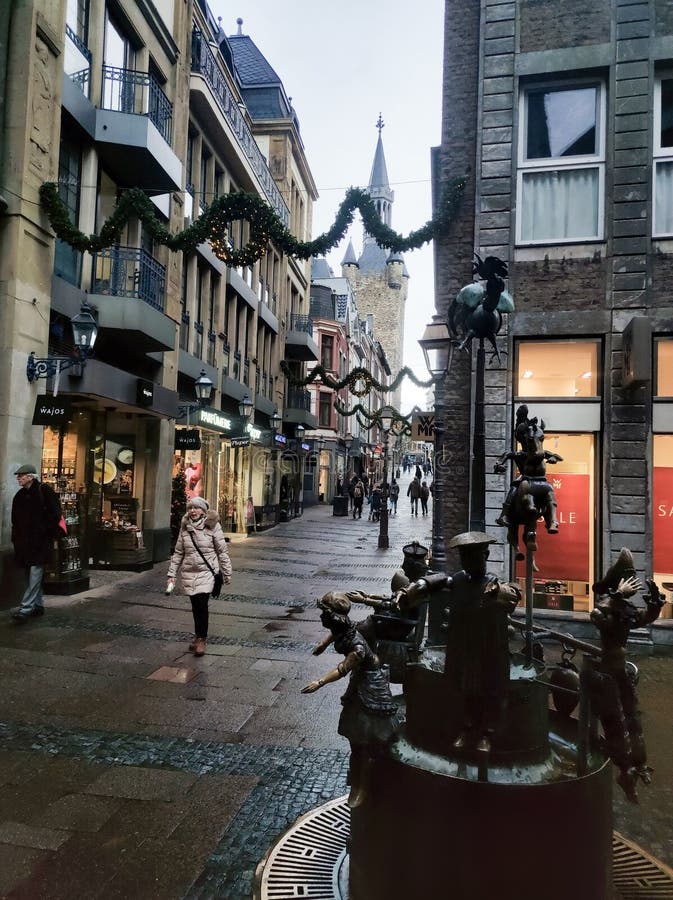 The Old Town of AAchen at Germany Editorial Photo - Image of north ...