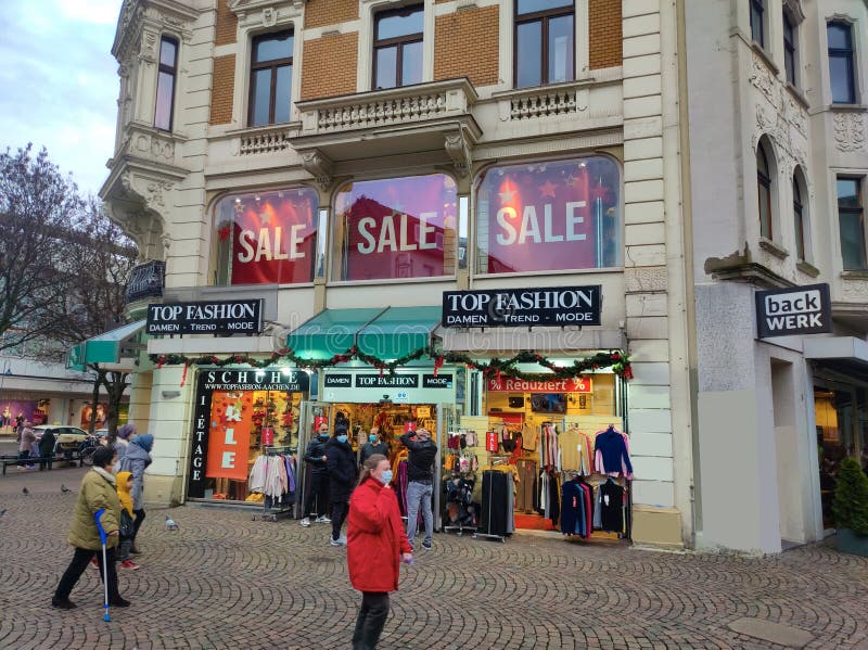 The Old Town of AAchen at Germany Editorial Stock Photo - Image of ...