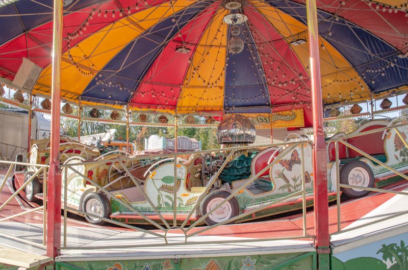 A nice carousel on a fair editorial photography. Image of festival ...