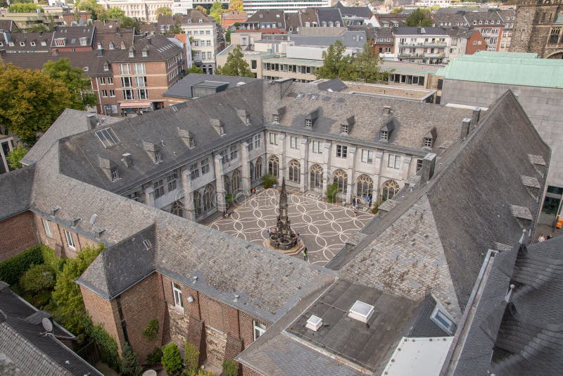 View of the Aachen Town Hall from the Roof of the Cathedral Stock Photo ...
