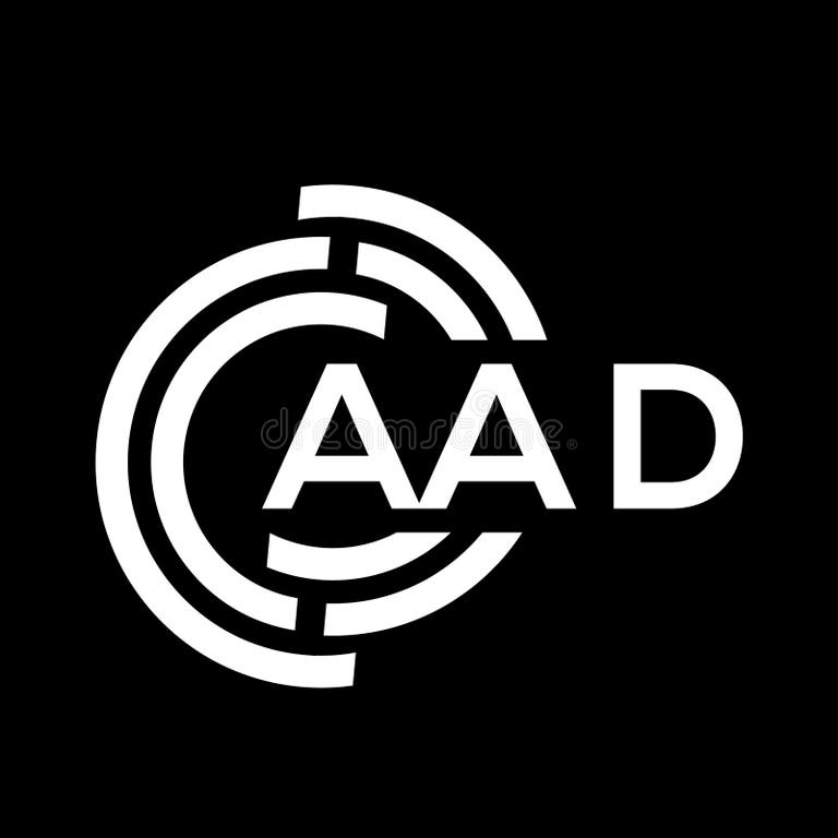 AAD Letter Logo Design on Black Background. Stock Vector - Illustration ...
