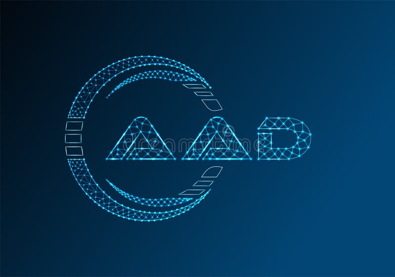 AAD Low Poly Letter Logo Vector Design. Stock Illustration ...